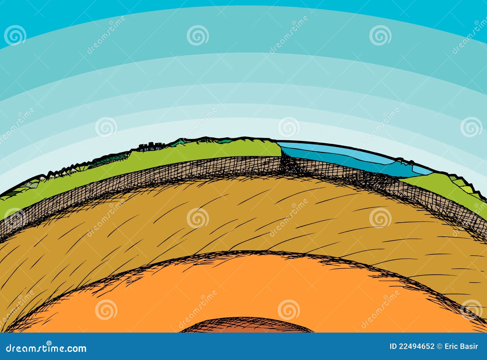 De Dwarsdoorsnede Van De Aarde Vector Illustratie - Illustration of ...