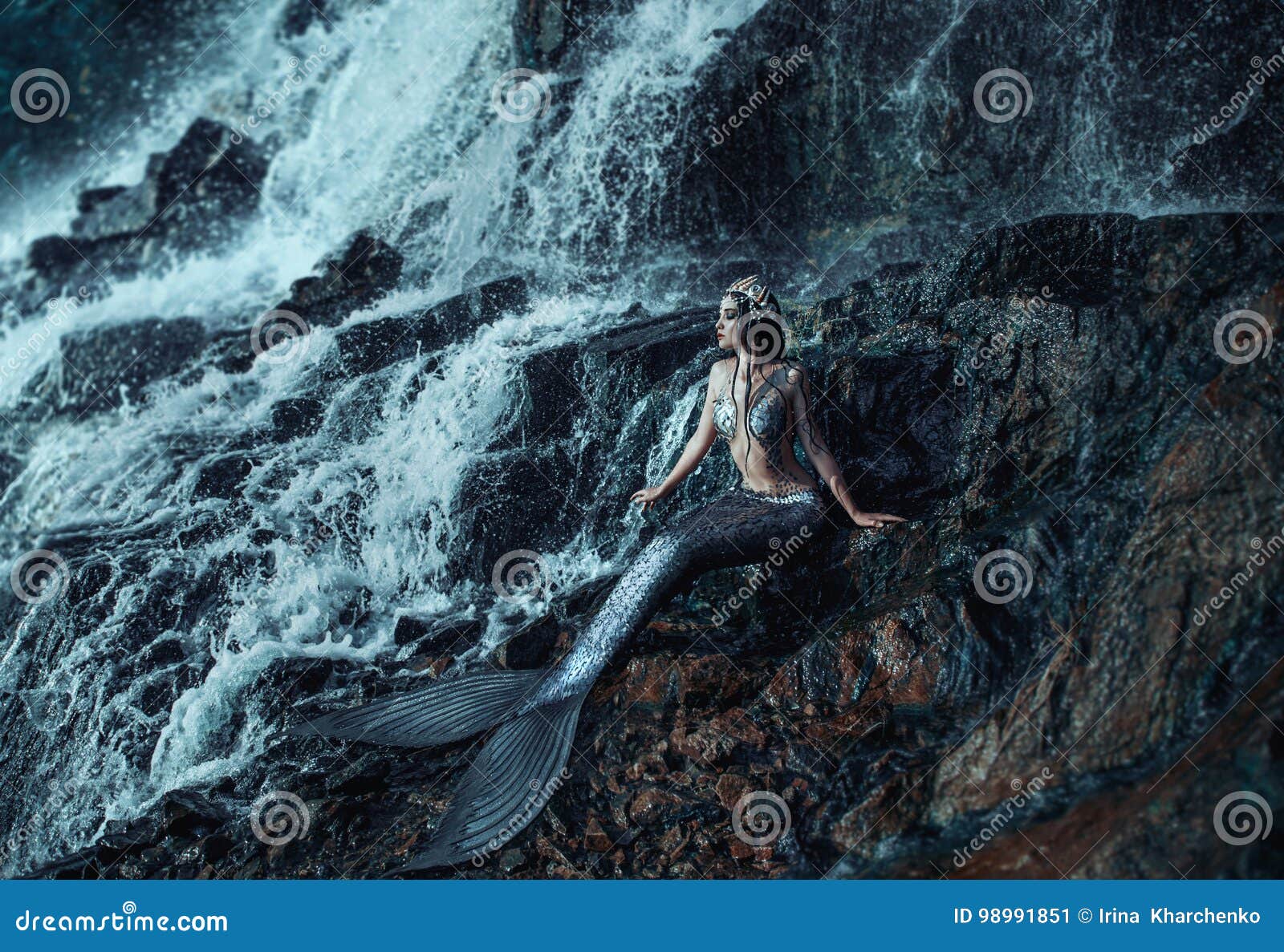 De echte meermin stock afbeelding. Image of mooi, vissen - 98991851