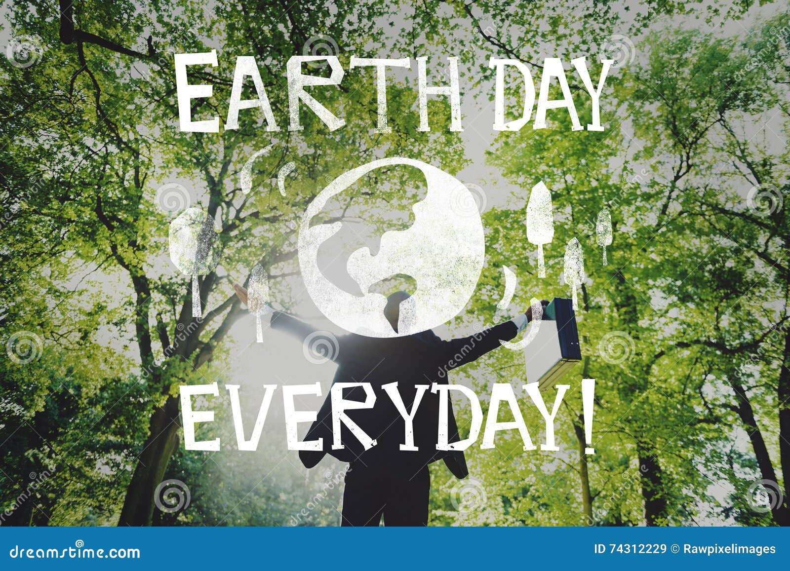 De Ecologie Van De Aardedag Bewaart Aardeconcept Stock Afbeelding ...