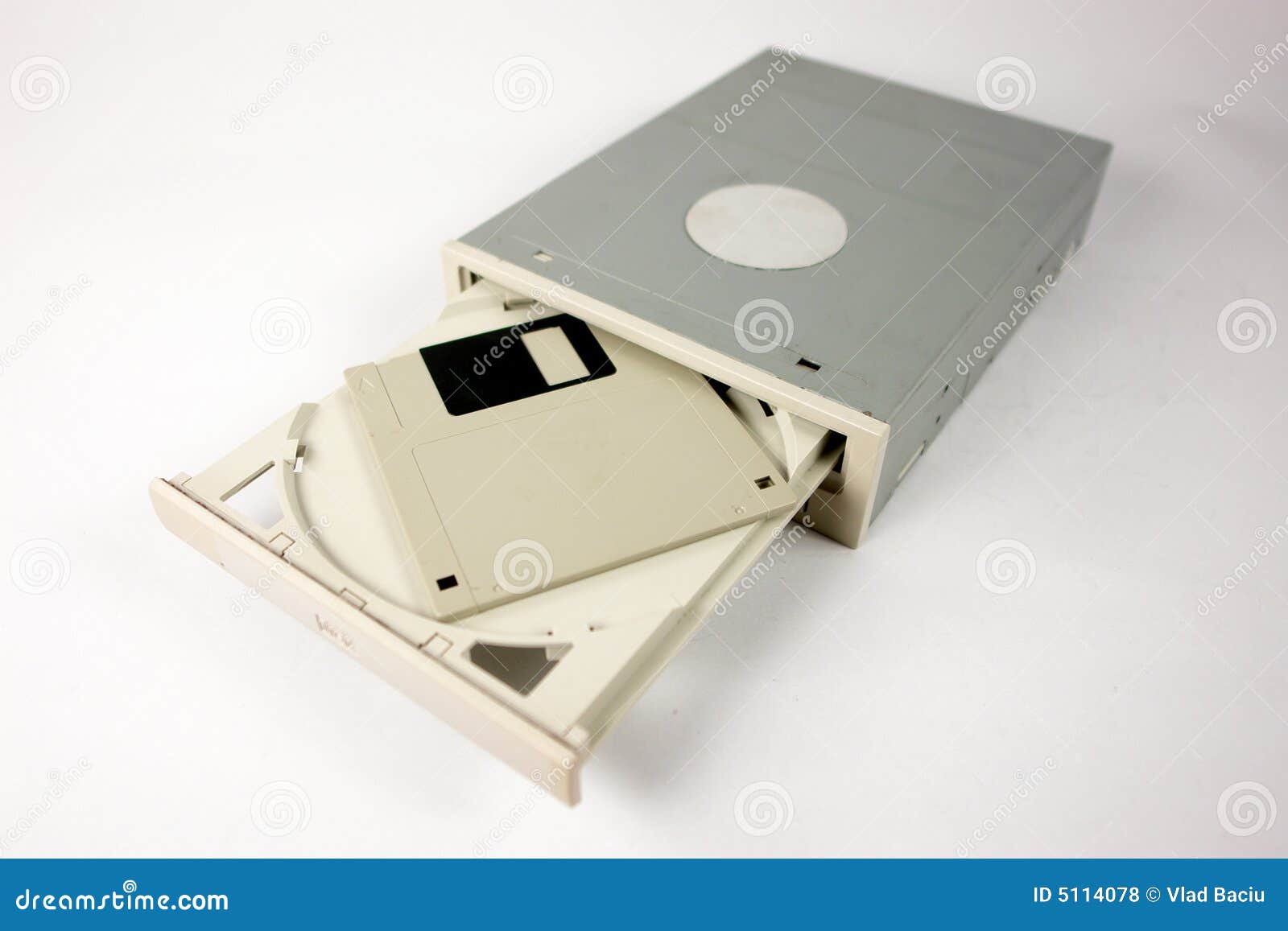 De Eenheid Van CD-rom Met Diskette Stock Foto - Image of lade, metaal ...