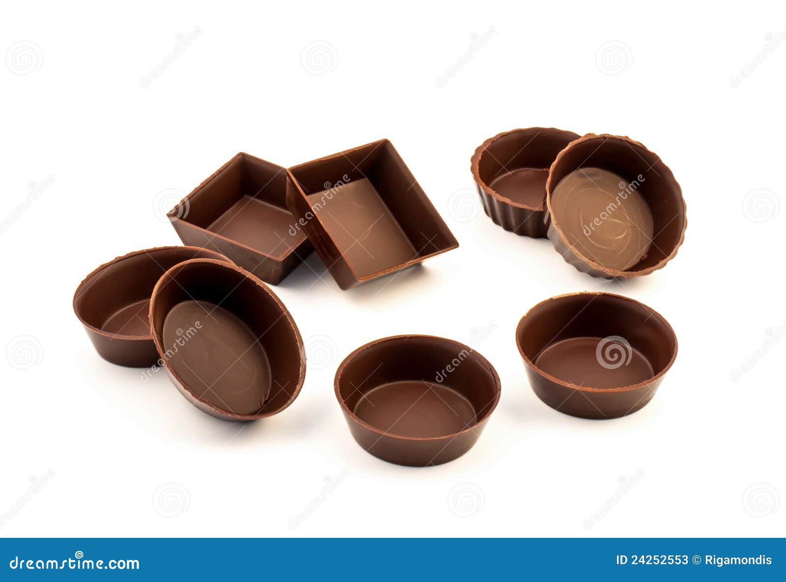 De Eetbare Vormen Van De Chocolade Stock Afbeelding - Image of ...