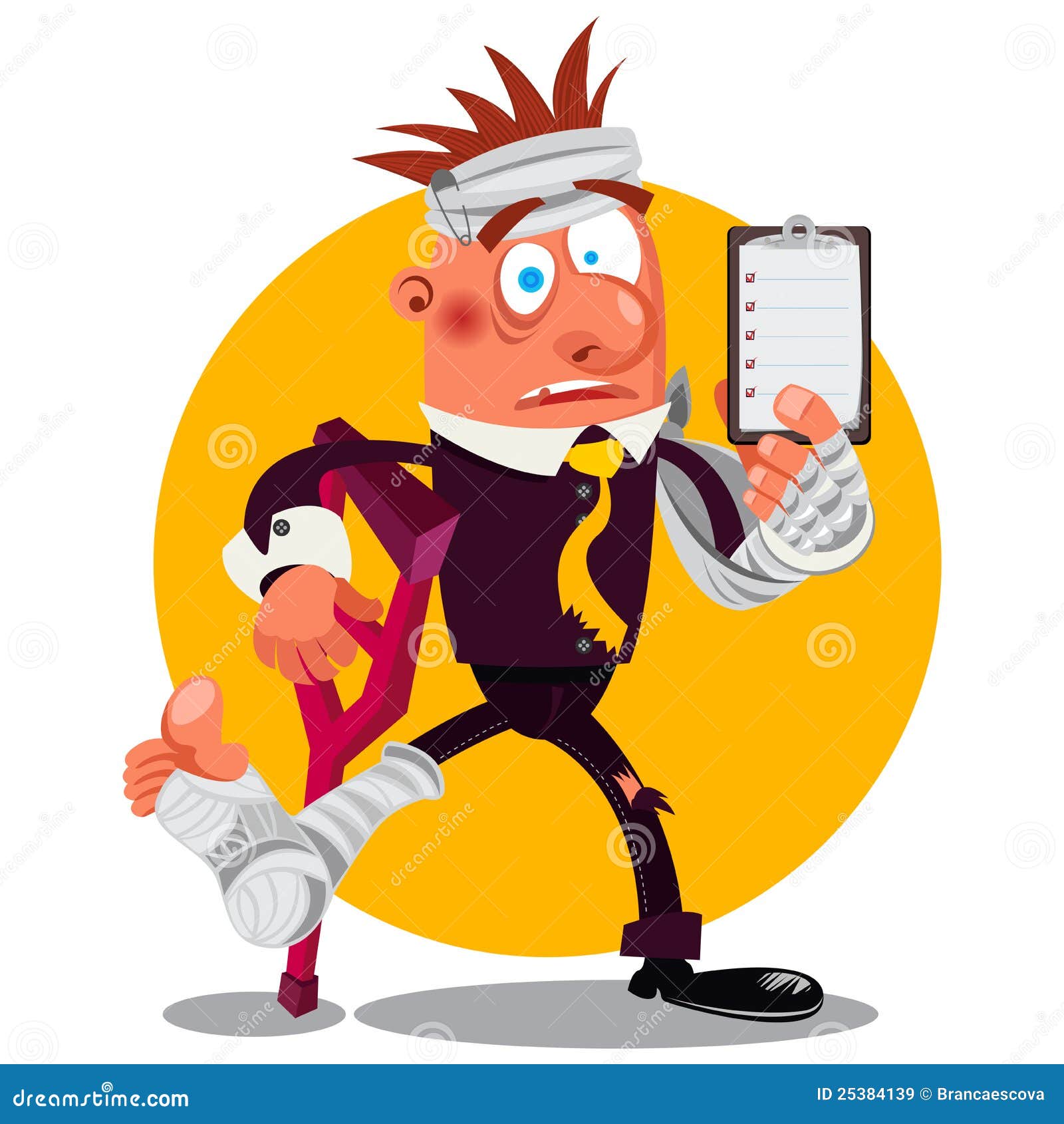 De Eisen Van Het Lichamelijke Letsel Vector Illustratie - Illustration ...