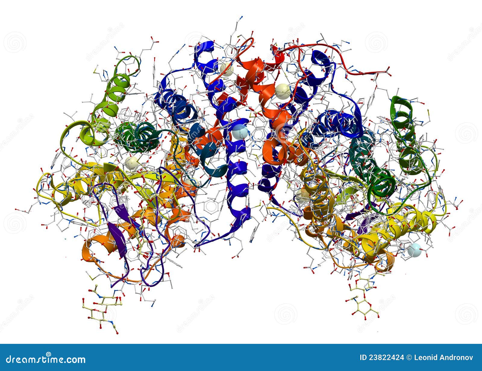 De Eiwitstructuur Van Rhodopsin Stock Illustratie - Illustration of ...