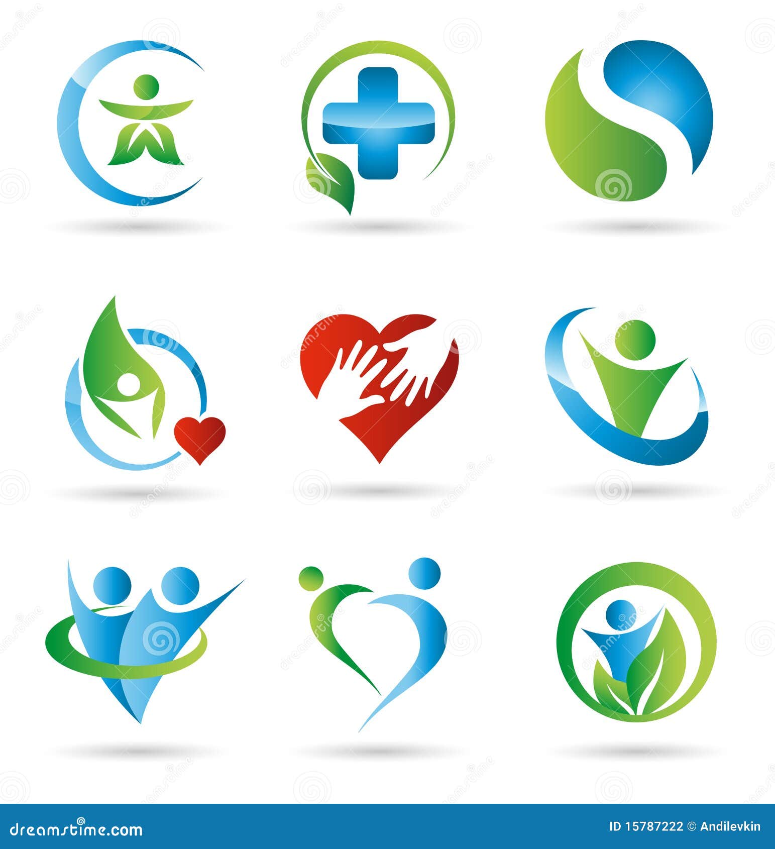 De Emblemen Van De Gezondheid Vector Illustratie - Illustration of ...