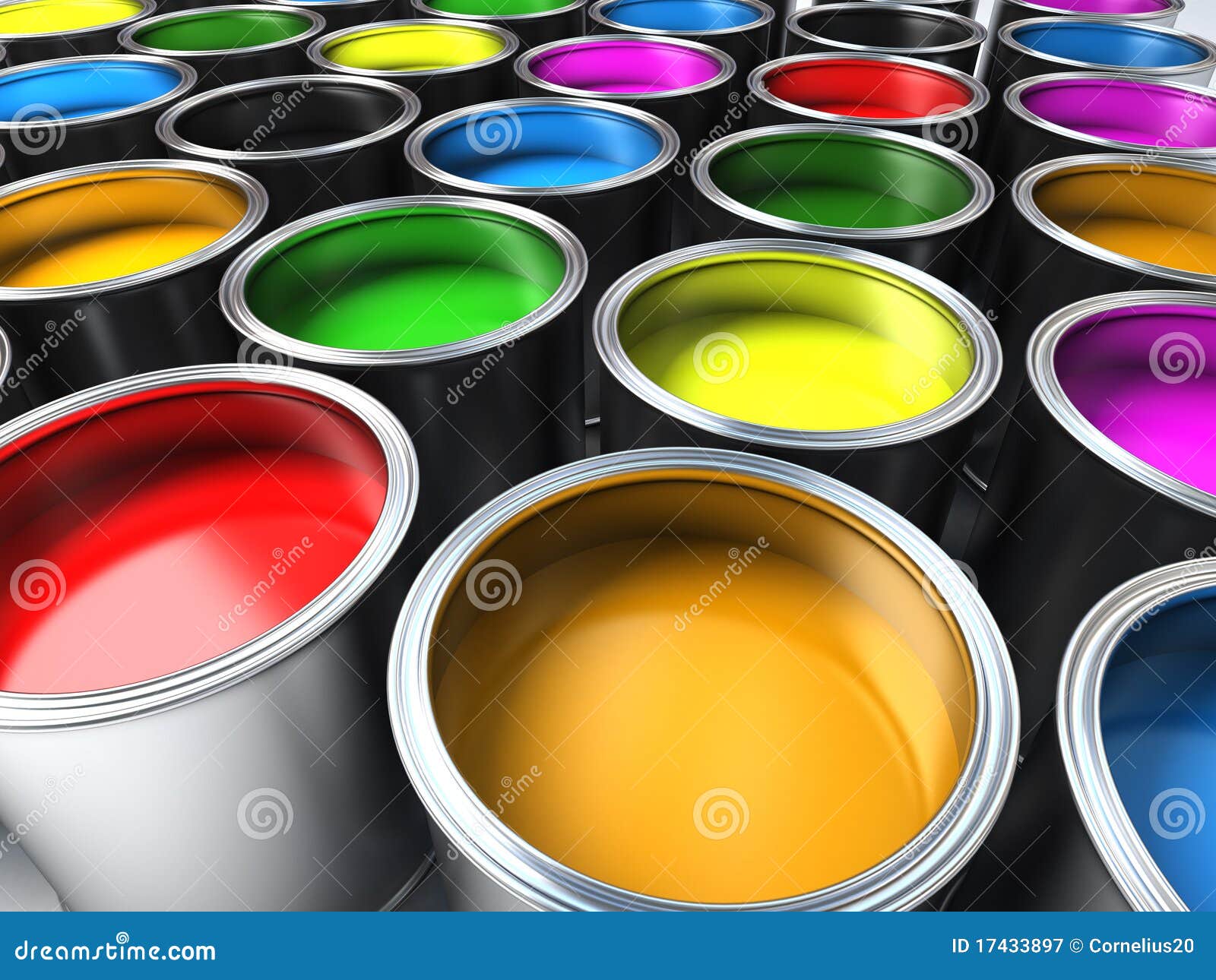 De emmers van de verf stock illustratie. Illustration of magenta - 17433897