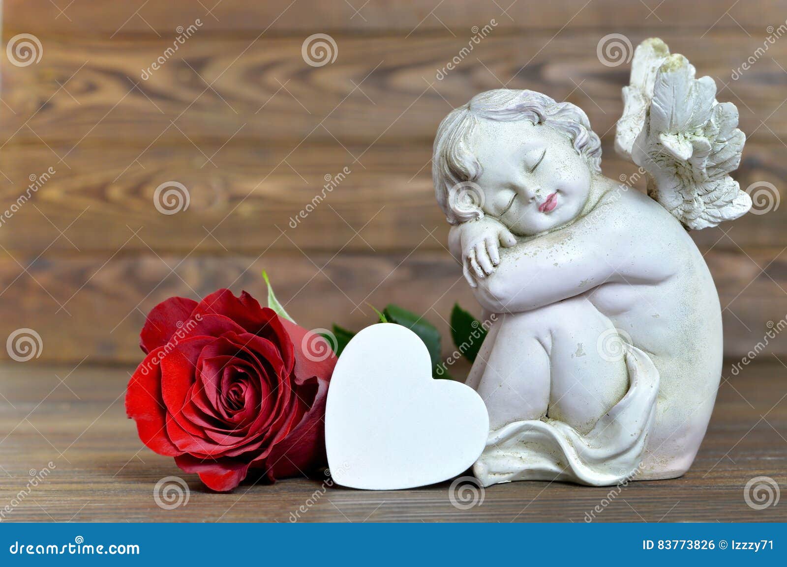 De Engel, Hart En Rood Nam Toe Stock Foto - Image of beschermer ...