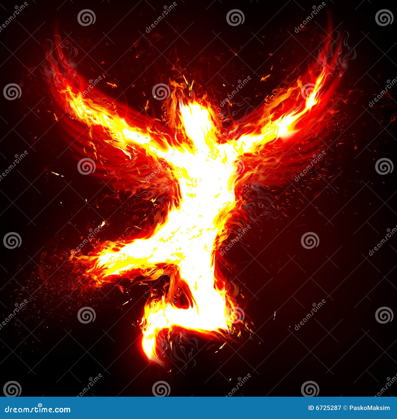 De engel van de brand stock illustratie. Illustration of engel - 6725287