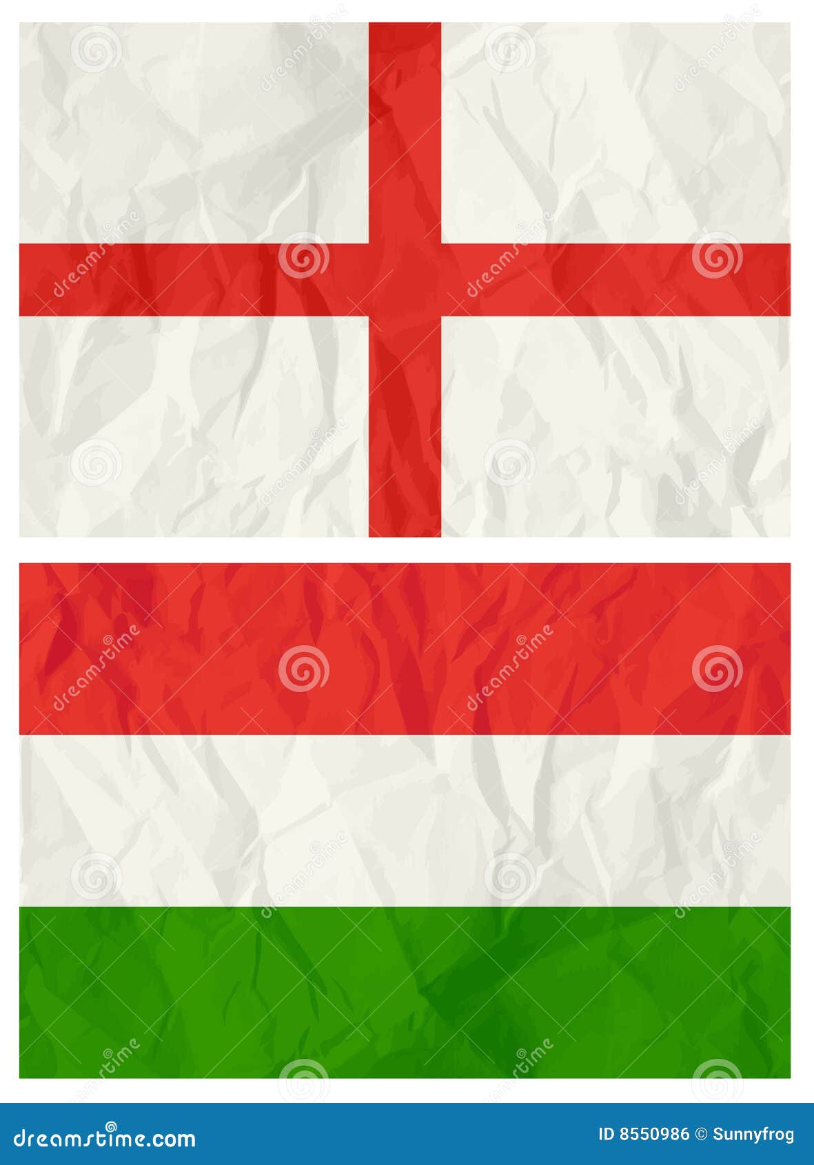 De Engelse En Vlag Van Hongarije Vector Illustratie - Illustration of ...