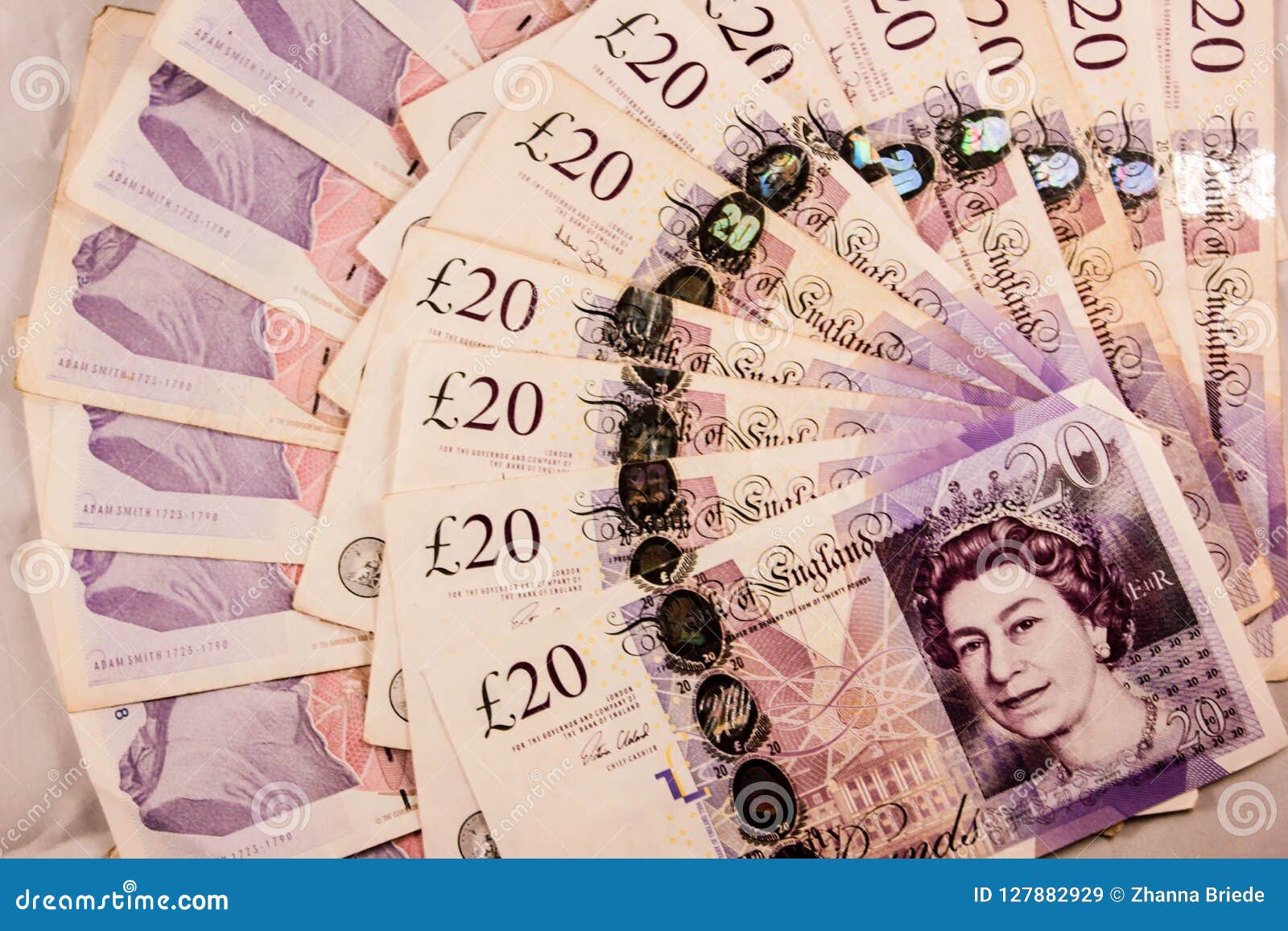 De Engelse Mengeling Van Het Twintig Pond Sterlinggeld Redactionele ...