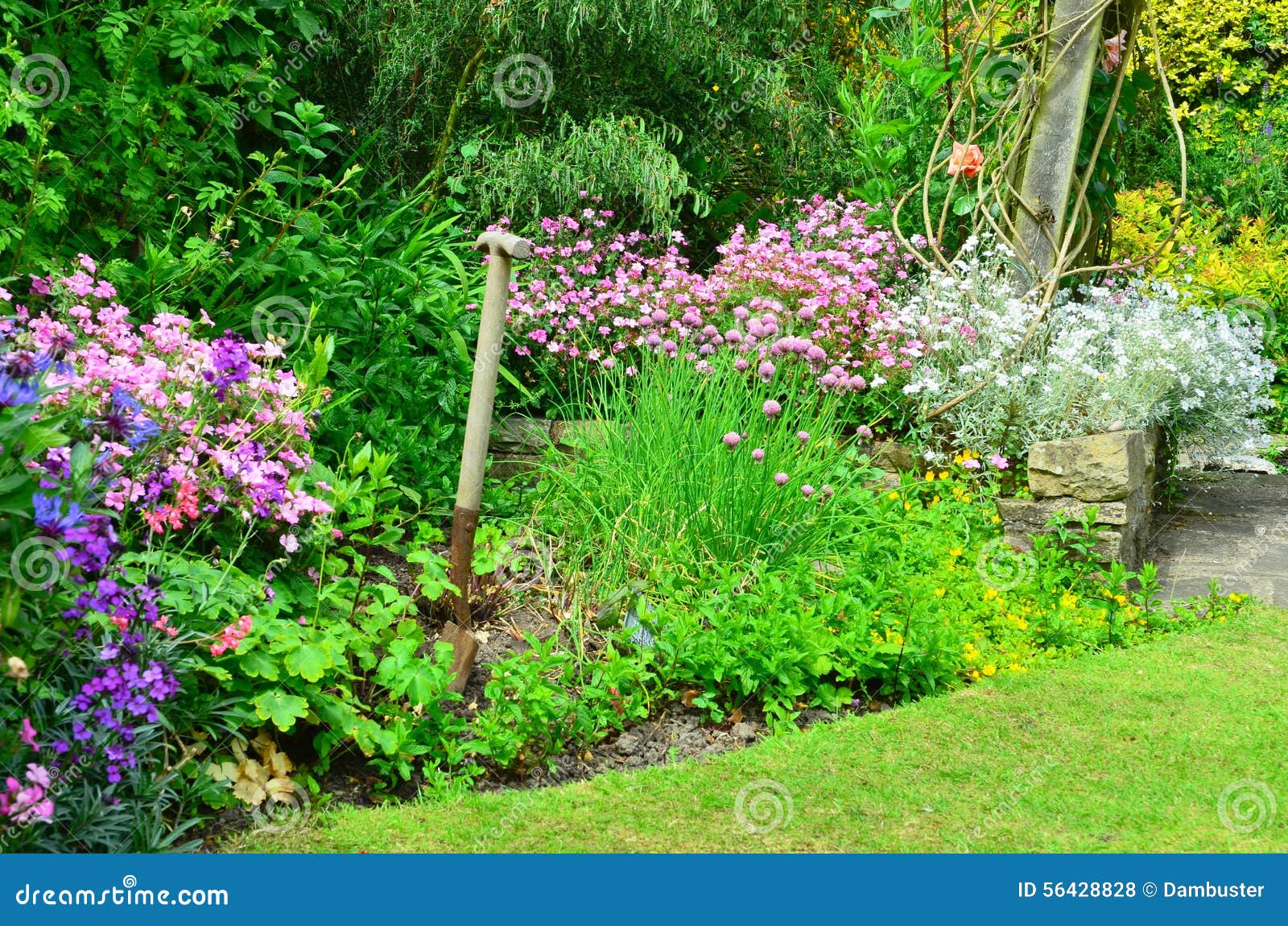 De Engelse Tuin Van Het Land Stock Foto - Image of bloeien, tuinbouw ...