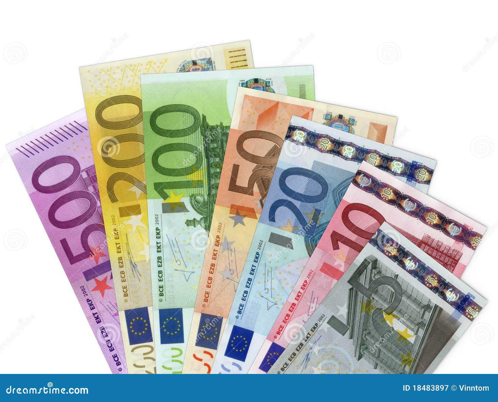 De Euro Bankbiljetten Van Het Geld Stock Afbeelding - Image of euro ...