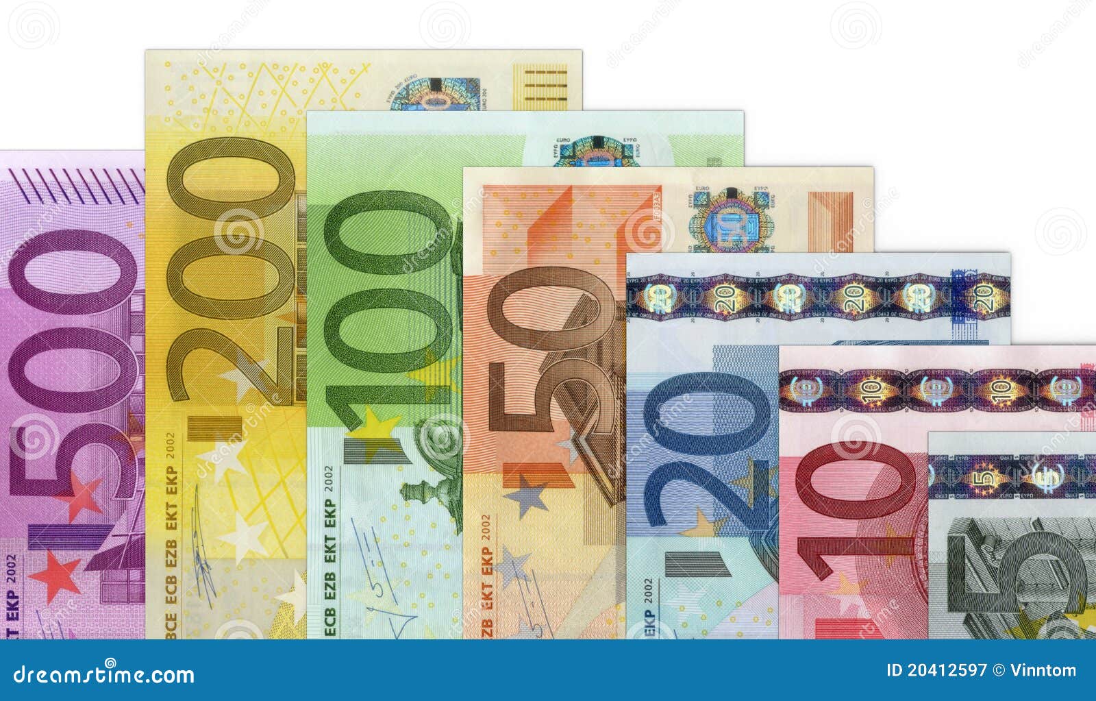 De Euro Bankbiljetten Van Het Geld Stock Illustratie - Illustration of ...