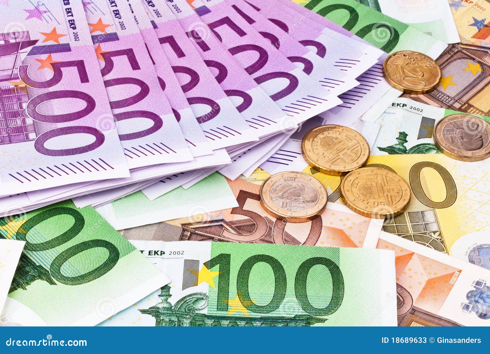 De Euro Collage Van De Munt Stock Afbeelding - Image of investeer ...