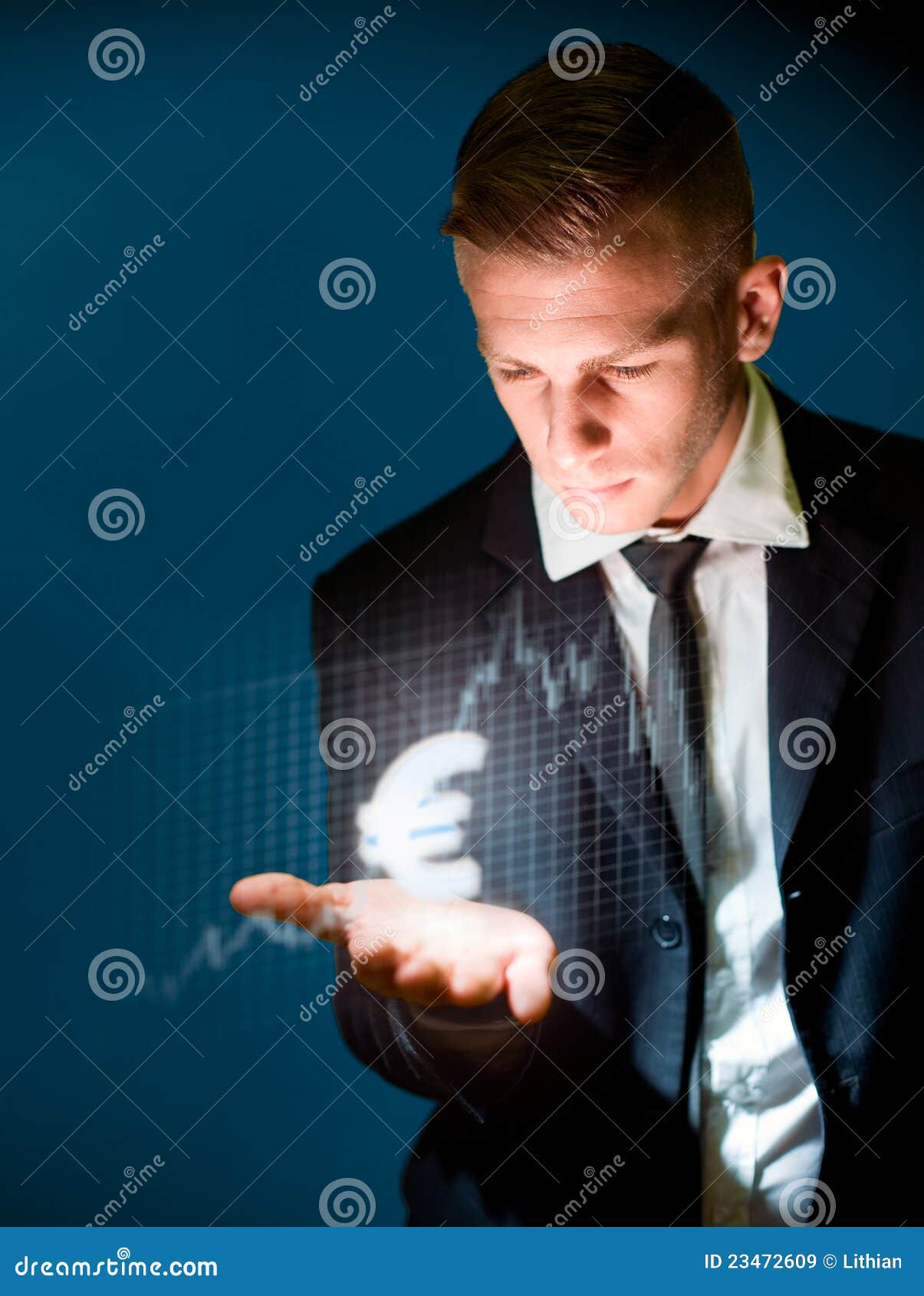 De euro handelaar. stock afbeelding. Image of gegevens - 23472609