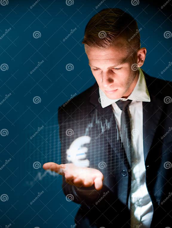 De euro handelaar. stock afbeelding. Image of gegevens - 23472609