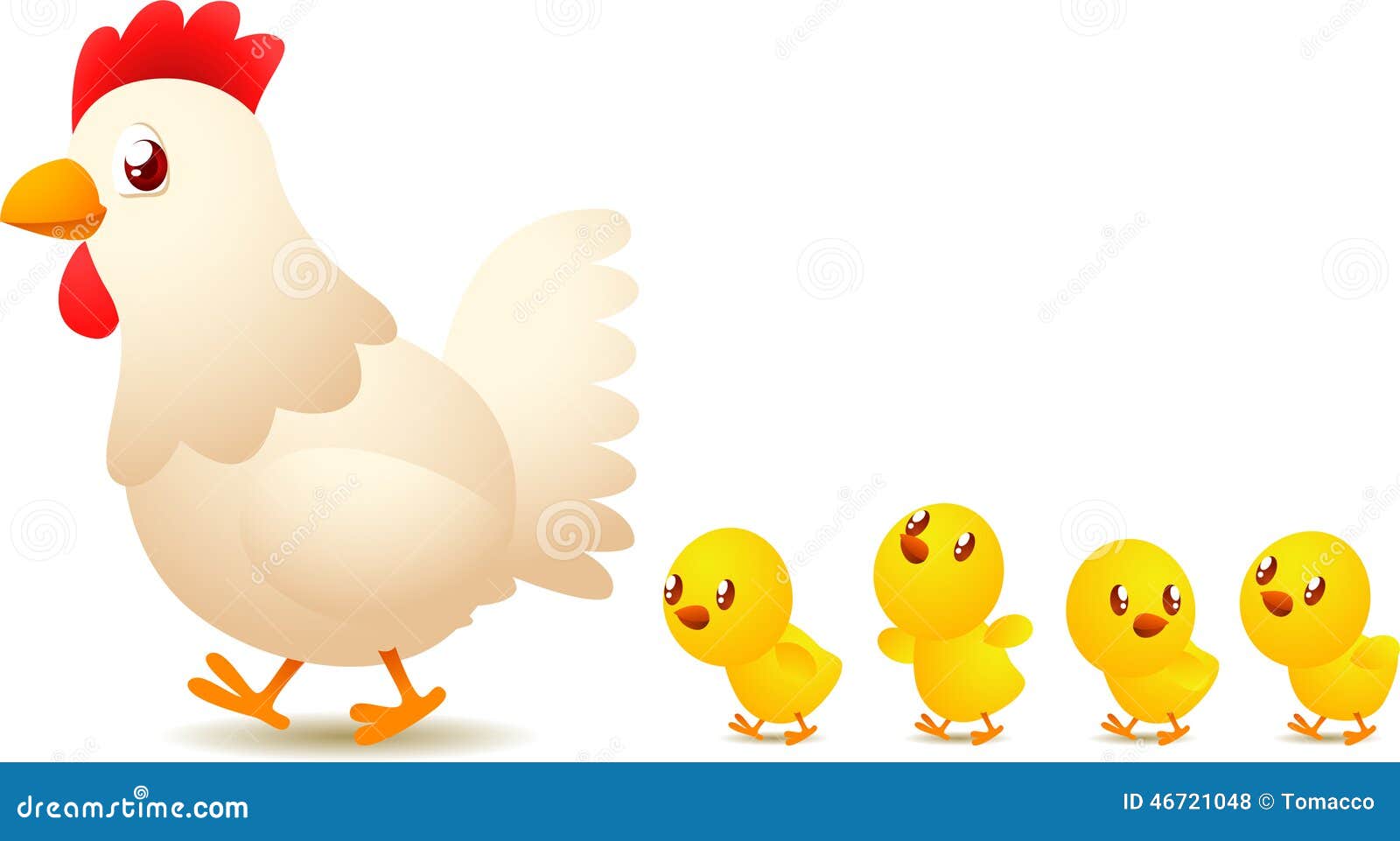 De familie van de kip stock illustratie. Illustration of vijf - 46721048