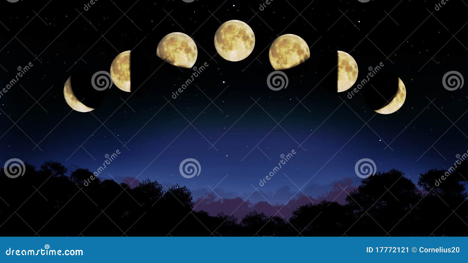 De fase van de maan stock illustratie. Illustration of fasen - 17772121