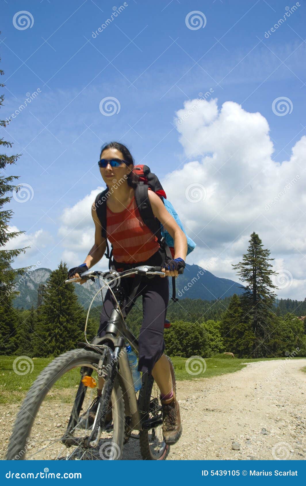 De fietser van de berg stock afbeelding. Image of aluminium - 5439105