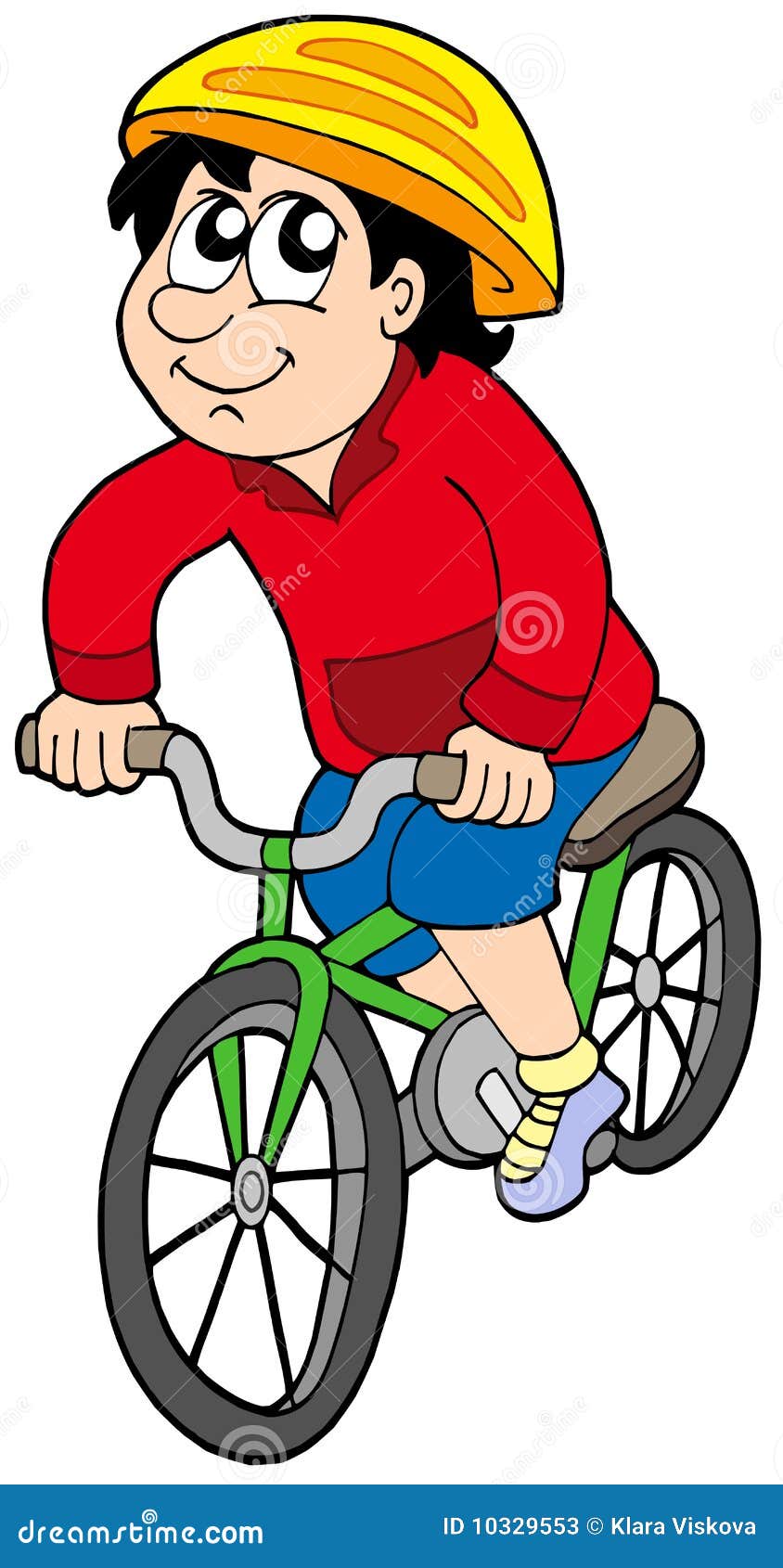 De Fietser Van Het Beeldverhaal Vector Illustratie - Illustration of ...