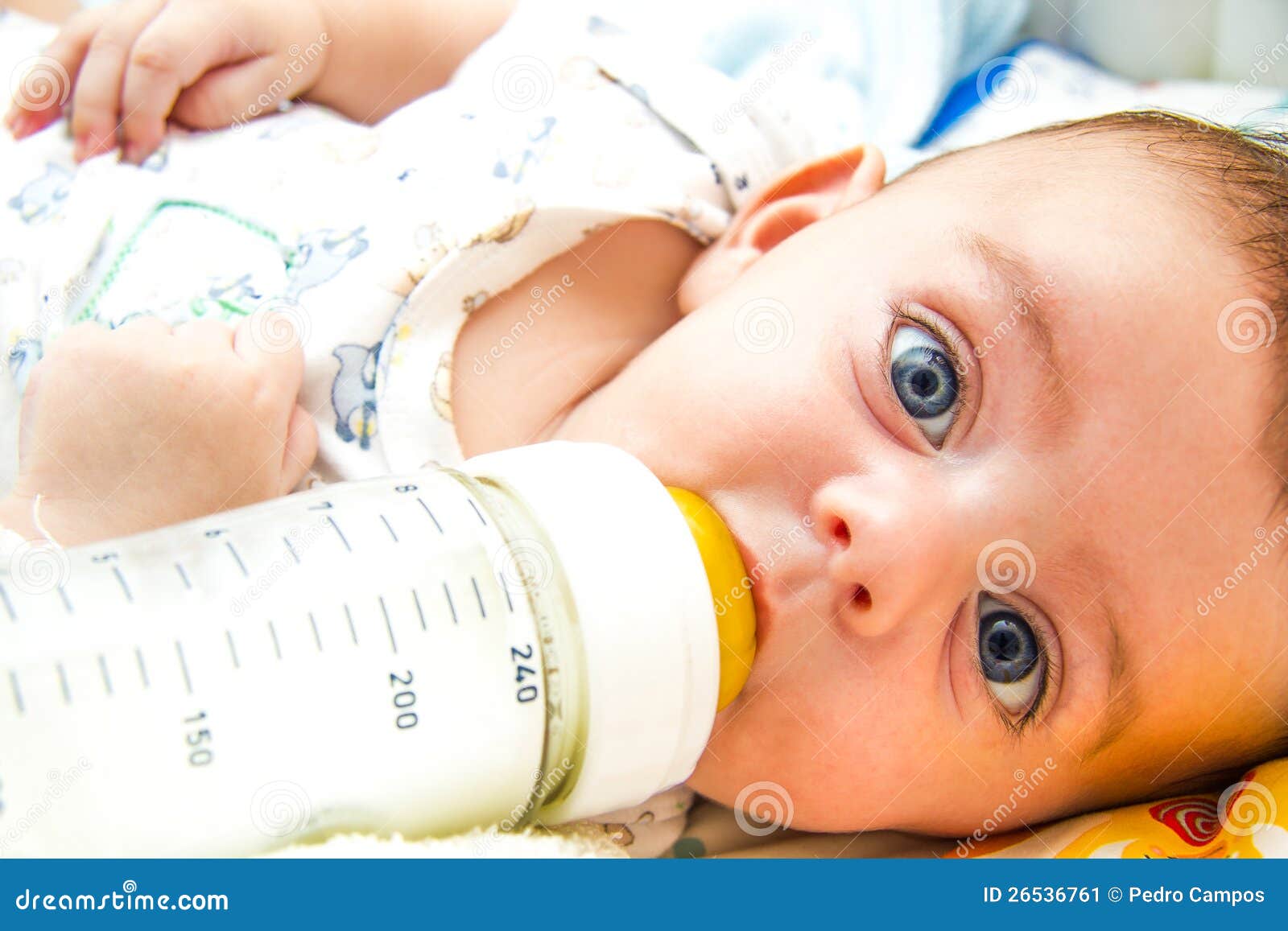 De Fles Van De Baby En Van De Melk Stock Afbeelding - Image of formule ...