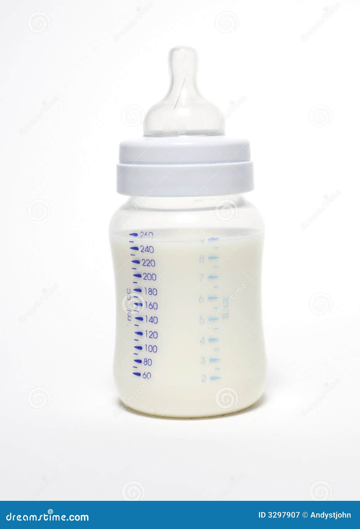 De Fles Van De Melk Van De Baby Stock Afbeelding - Image of besnoeiing ...