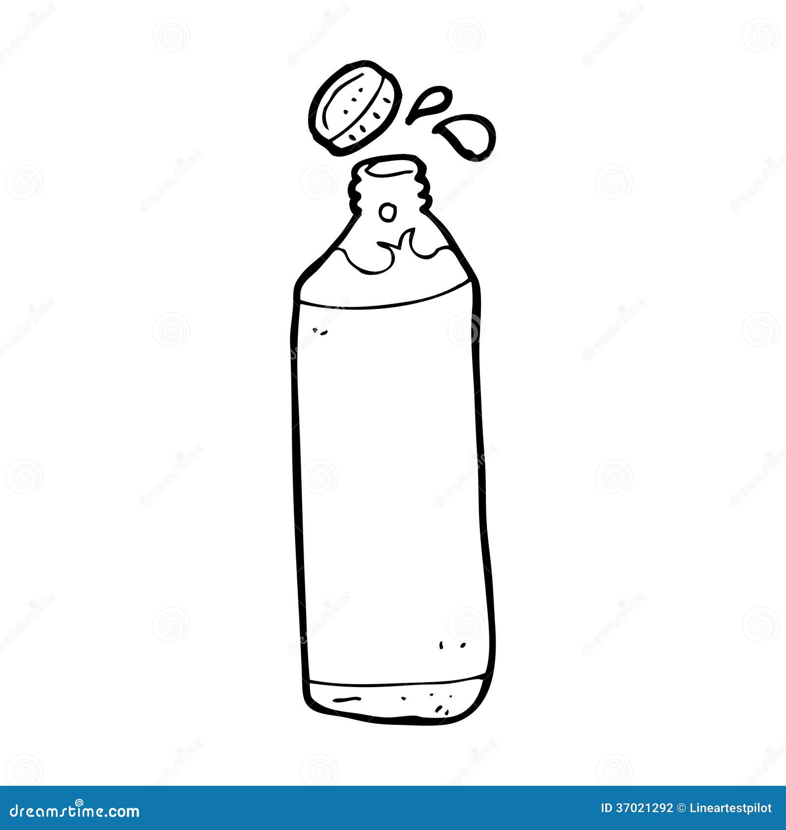 De Fles Van Het Beeldverhaalwater Stock Illustratie - Illustration of ...
