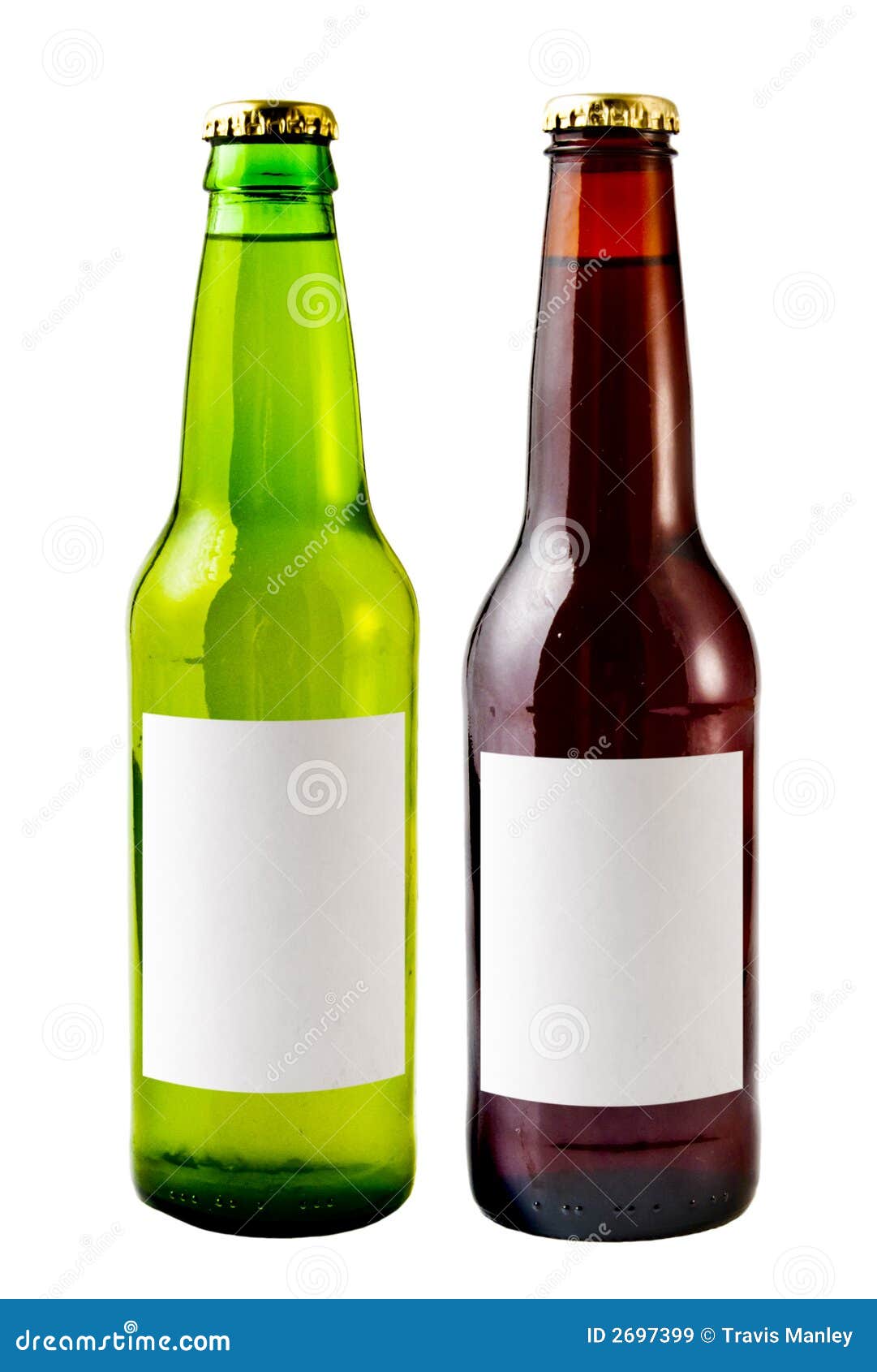 De Flessen van het bier stock afbeelding. Image of macro - 2697399