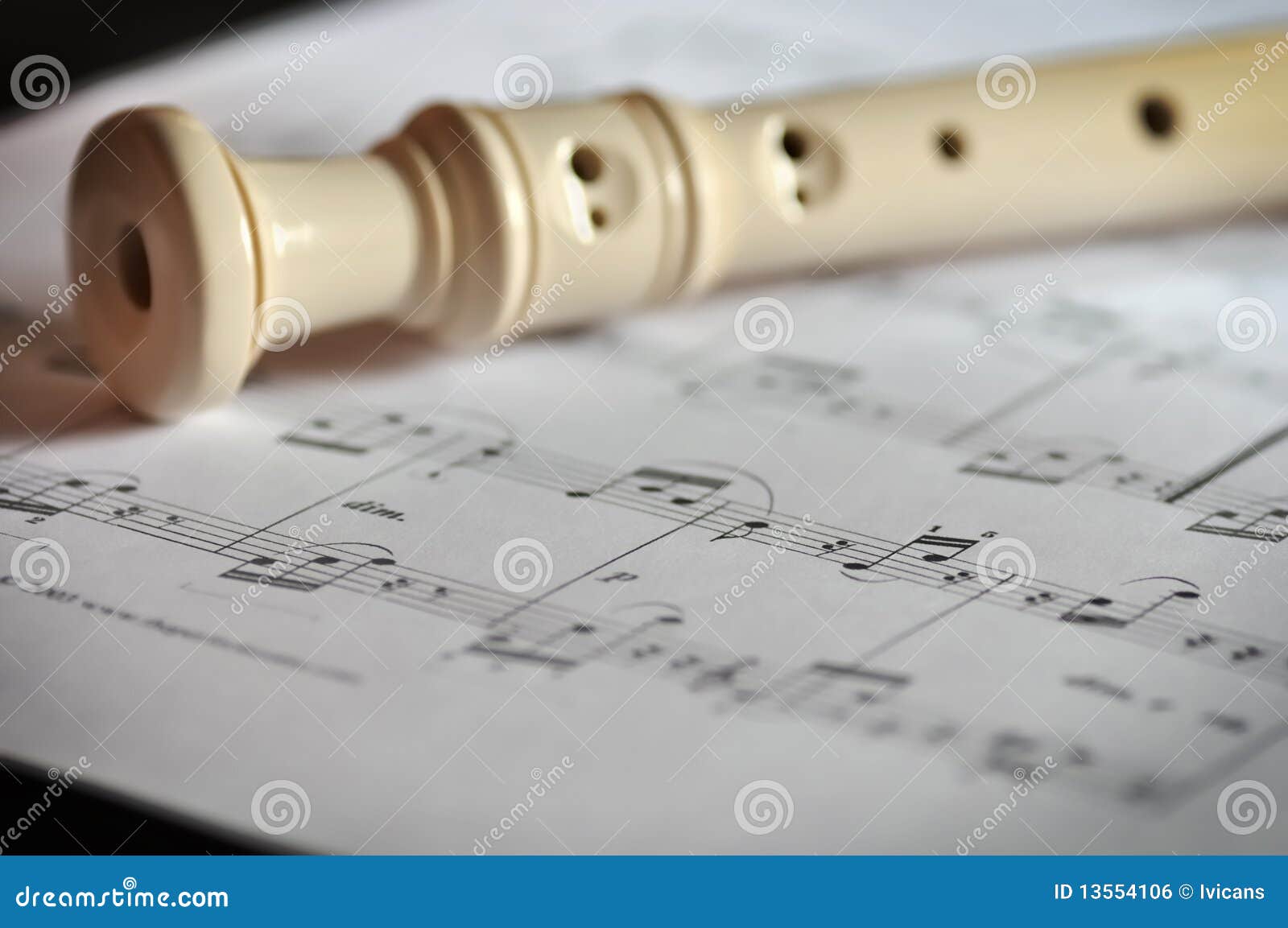 De fluit van de muziek stock foto. Image of modern, prestaties - 13554106