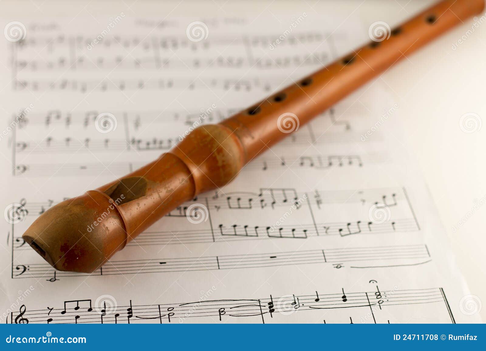 De Fluit Van Het Registreertoestel Stock Foto - Image of instrument ...