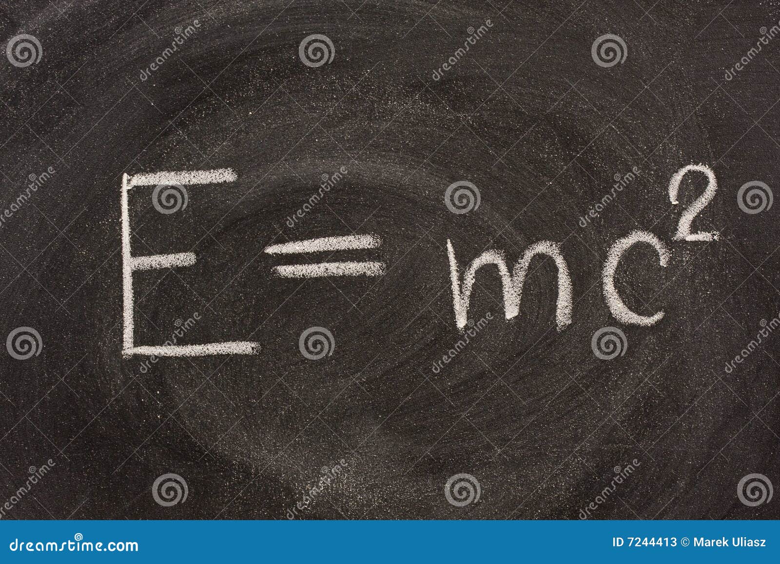 De Formule Van Albert Einstein E=mc2l Op Bord Stock Afbeelding - Image ...
