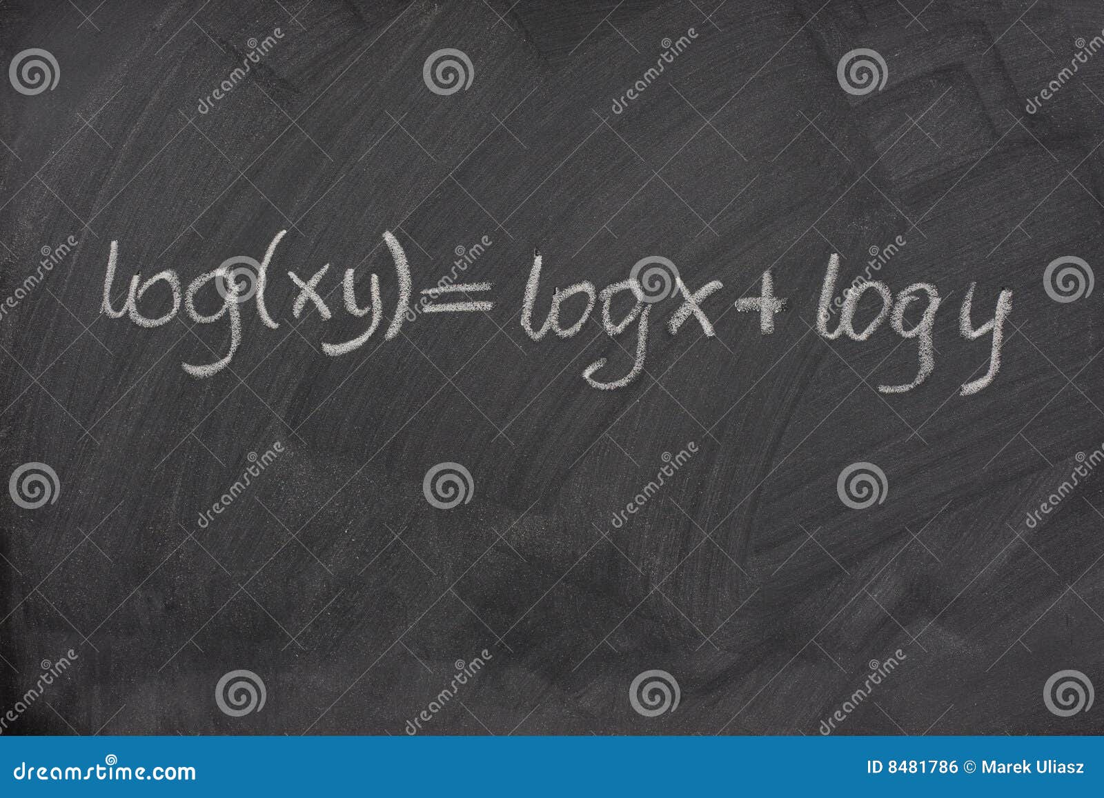 De Formule Van Het Logaritme Op Een Schoolbord Stock Foto - Image of ...
