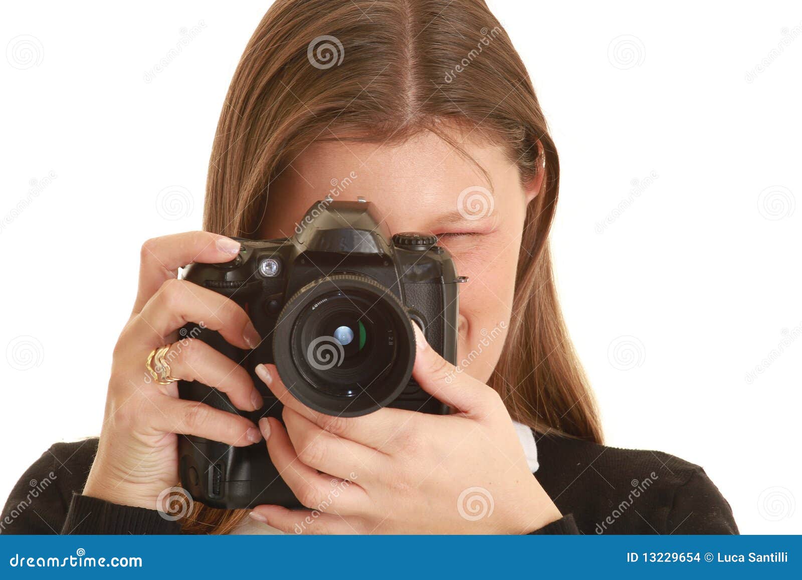 De fotograaf van de vrouw stock foto. Image of fotograaf - 13229654