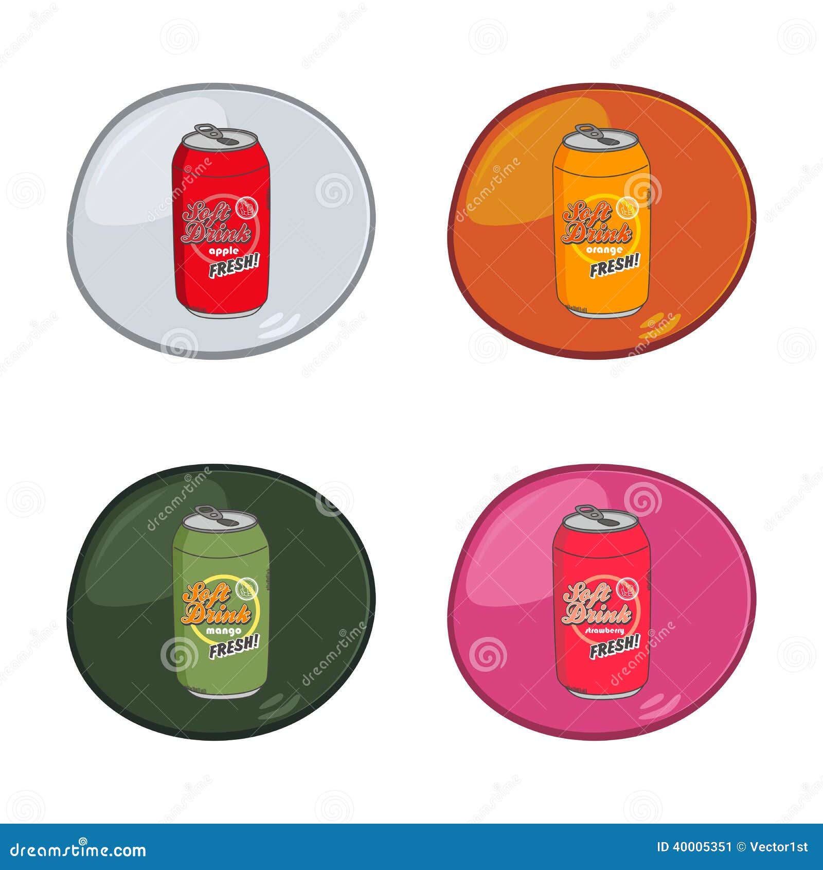 De frisdrank kan plaatsen vector illustratie. Illustration of patroon ...