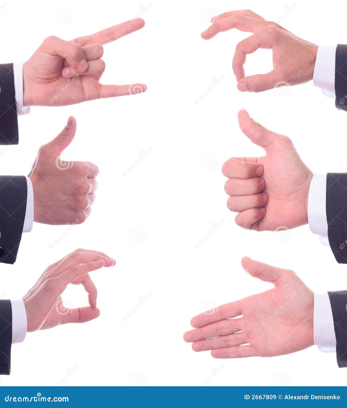 De Gebaren Van De Verschillende Hand Stock Afbeelding - Image of ...