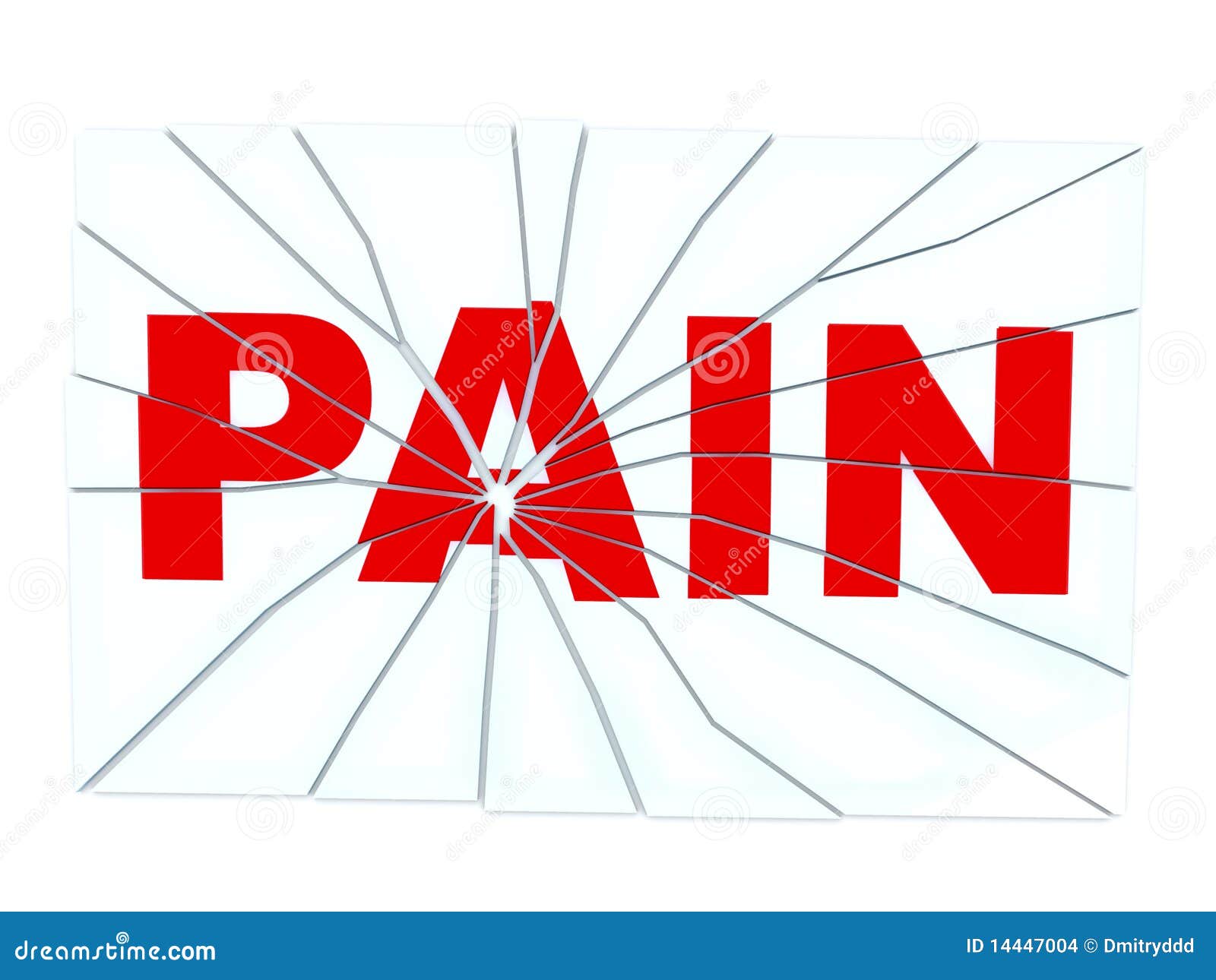 De Gebroken Pijn Van De Glas Rode Tekst Stock Illustratie ...