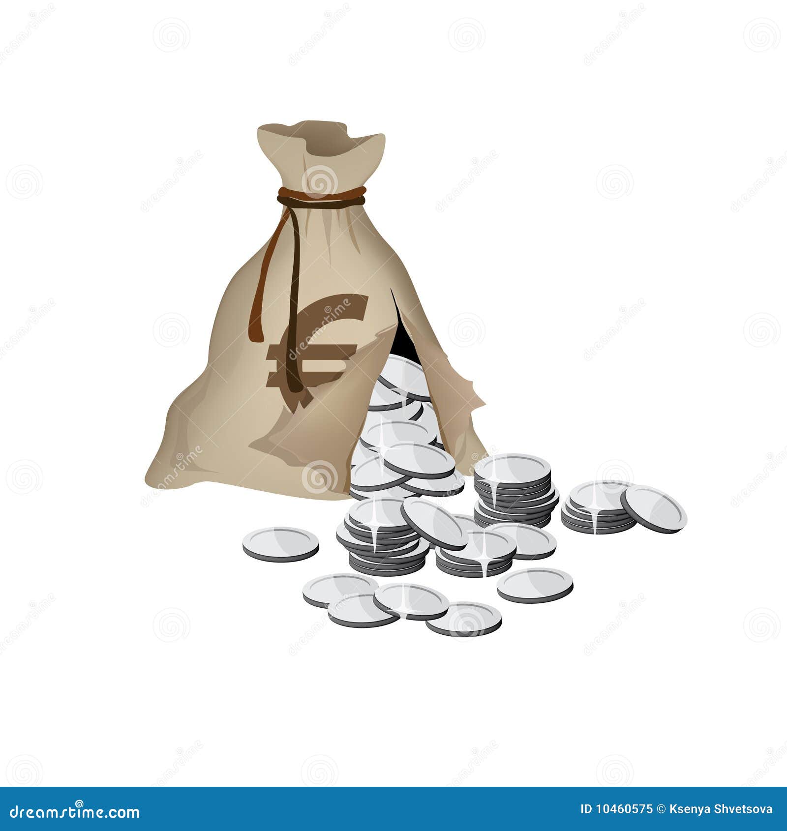 De Gebroken Zak Van Het Geld Stock Illustratie - Illustration of ...