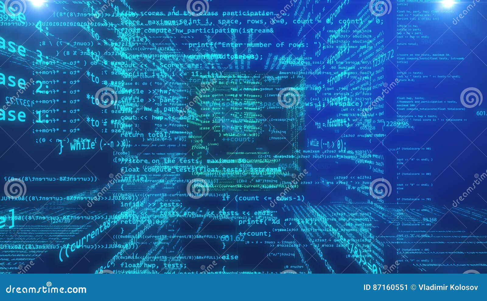 De Gegevens Coderen Digitale Technologie Stock Illustratie ...