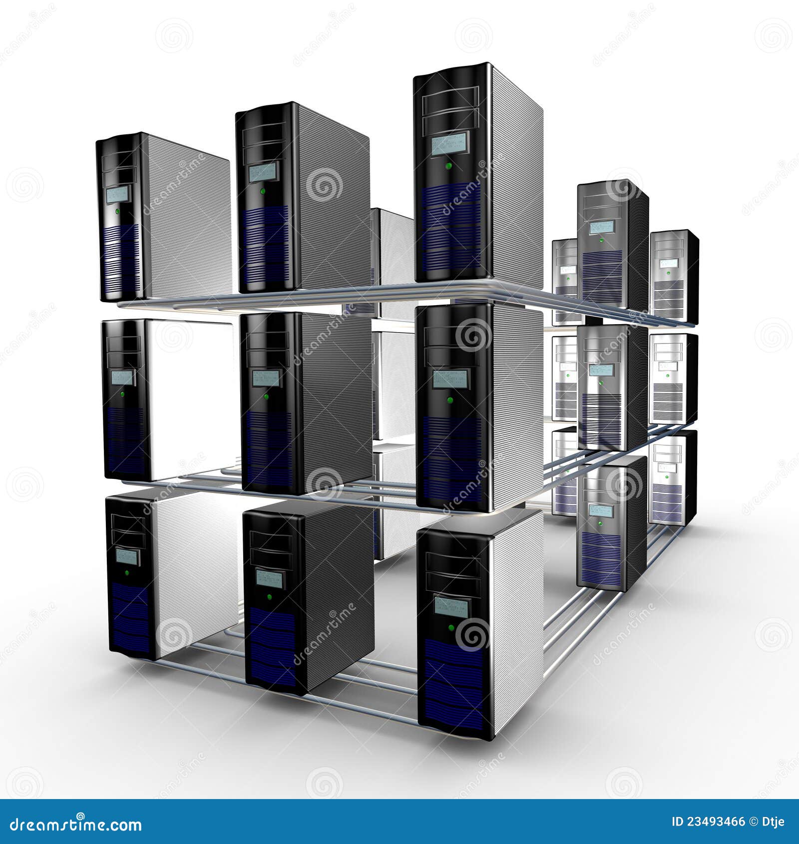 De Gegevensverwerking Van Het Net Stock Illustratie - Illustration of ...