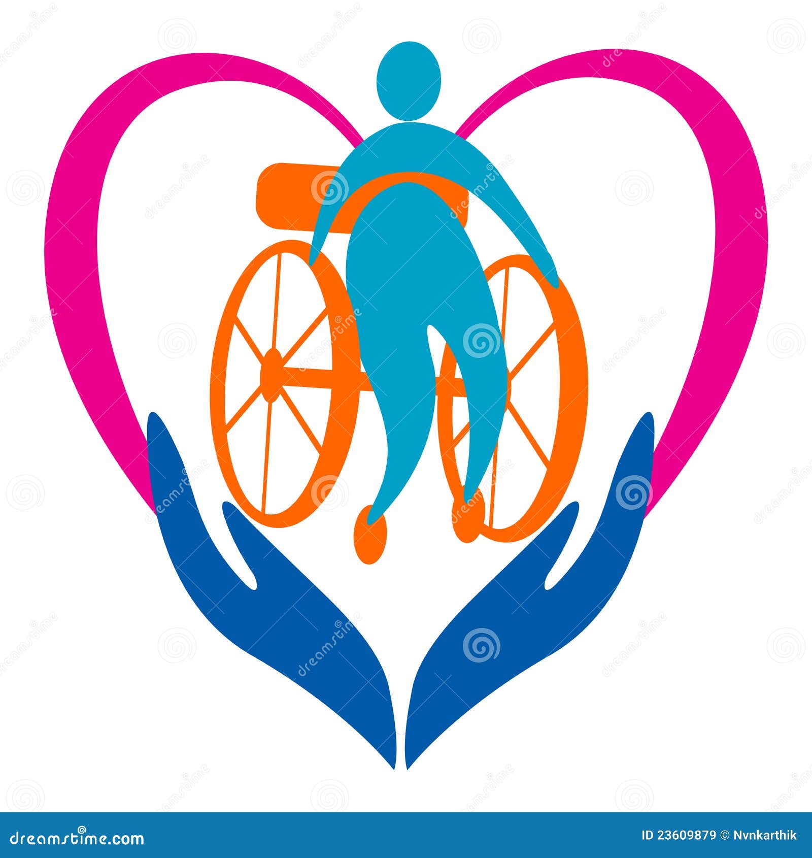 De gehandicapten geven vector illustratie. Illustration of zorg - 23609879