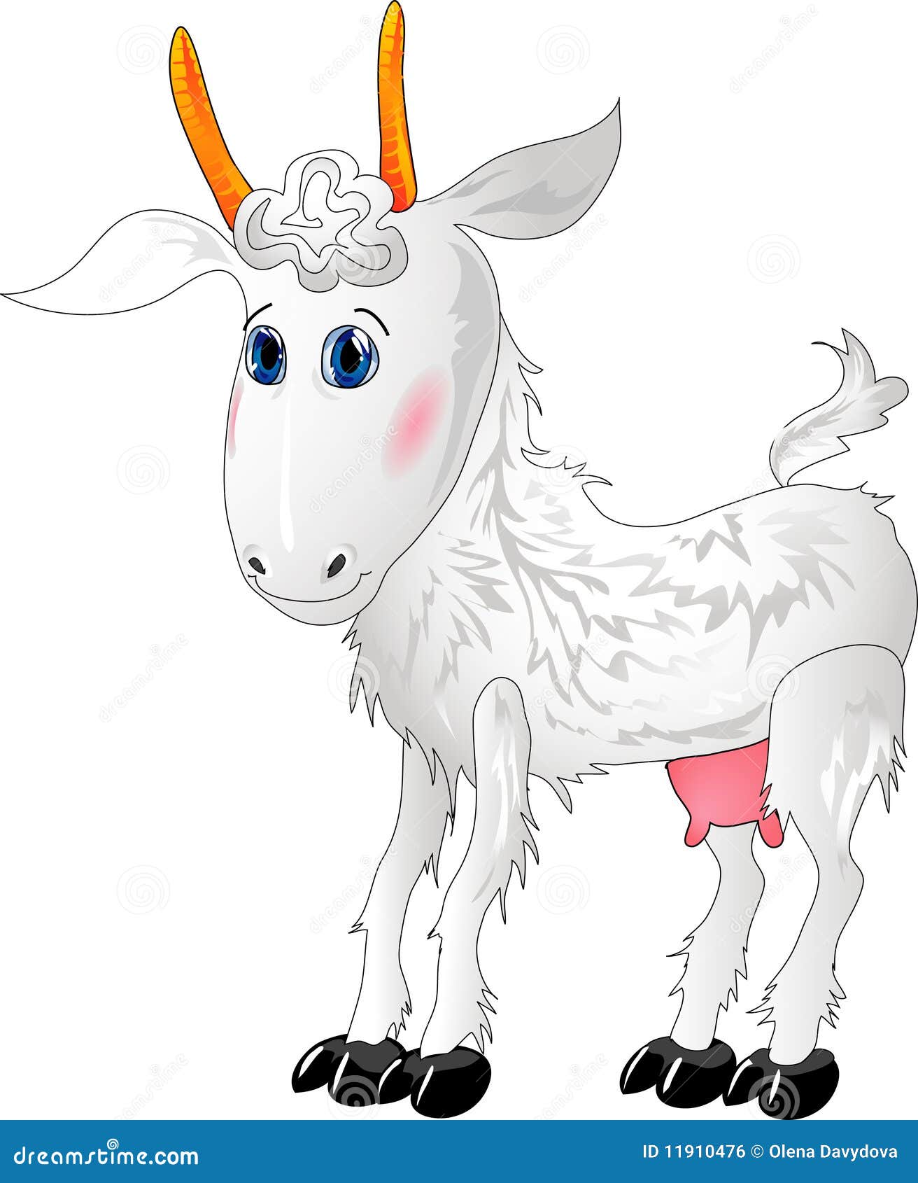 De Geit Van Het Beeldverhaal Vector Illustratie - Illustration of ...