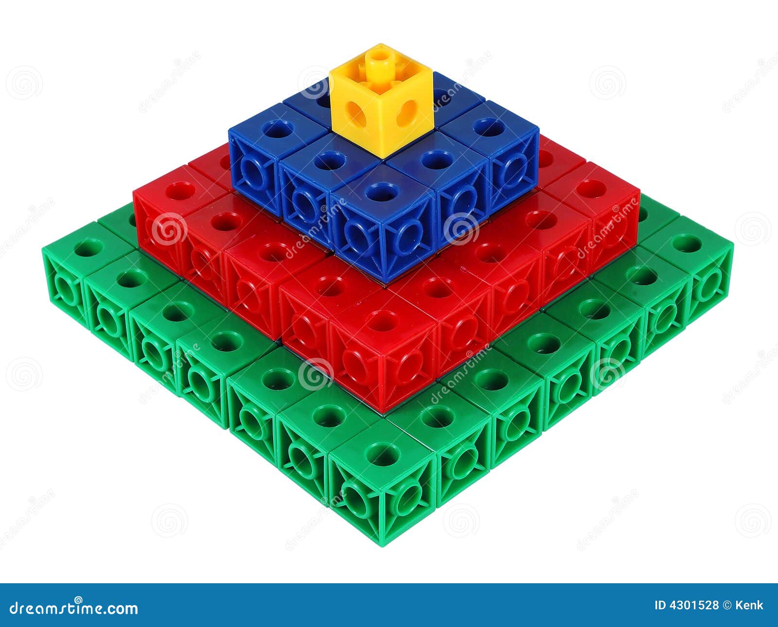 De Gekleurde Piramide Van Het Blok Stock Foto - Image of rood ...