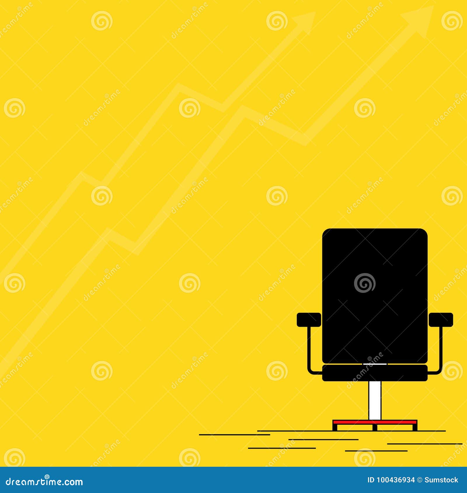 De Gele Banner Van De Bureaustoel Vector Illustratie - Illustration of ...