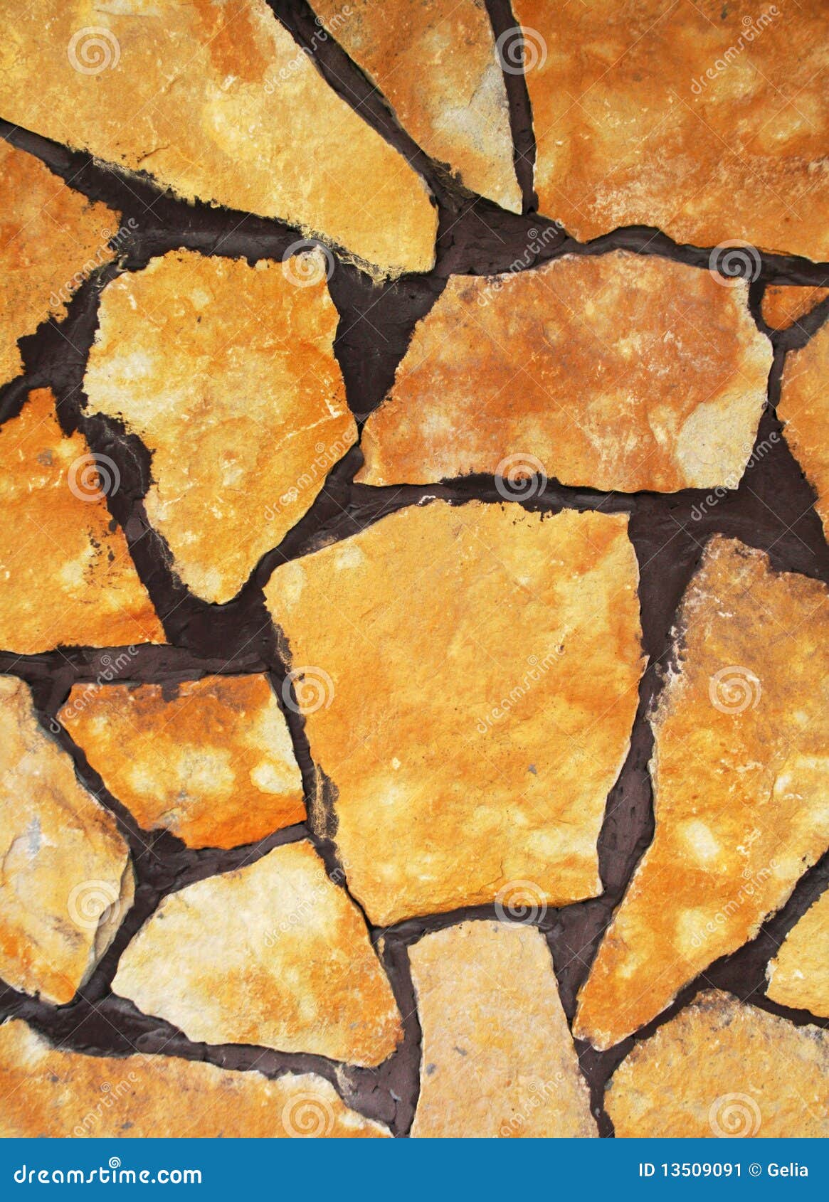 De gele muur van de steen stock afbeelding. Image of vast - 13509091