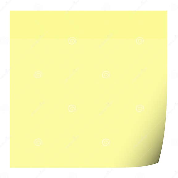 De Gele Nota Van De Post-it Stock Illustratie - Illustration of geel ...