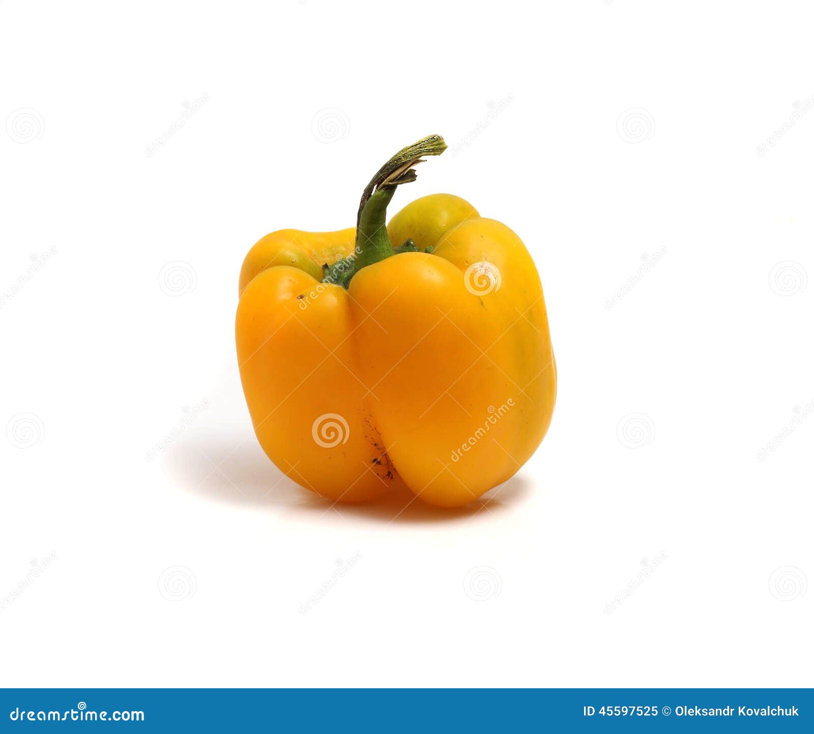 De Gele Peper Met Had Enkel De Tuin Op Wit Stock Afbeelding - Image of ...