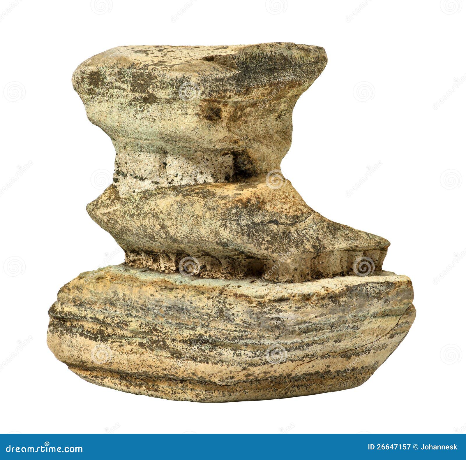 De Gele Steen Van De Rivier Stock Afbeelding - Image of rots, steen ...