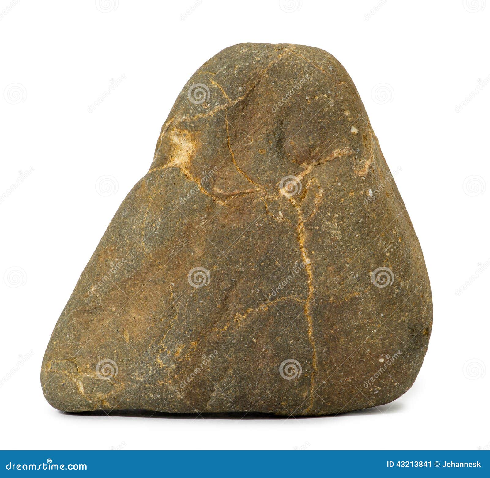 De Gele Steen Van De Rivier Stock Afbeelding - Image of geel, bruin ...