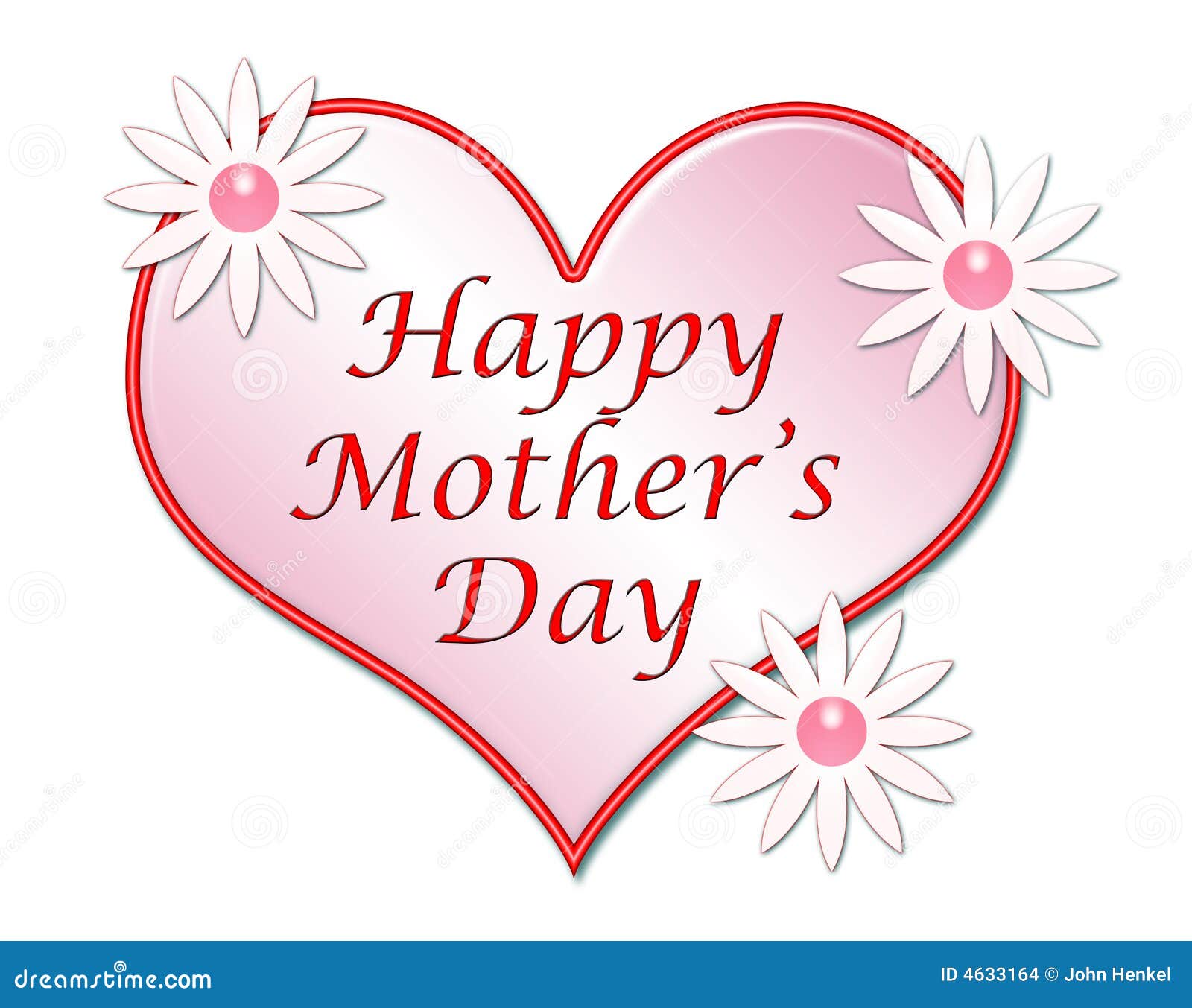 De Gelukkige Illustratie Van Het Hart Van De Moederdag Stock ...