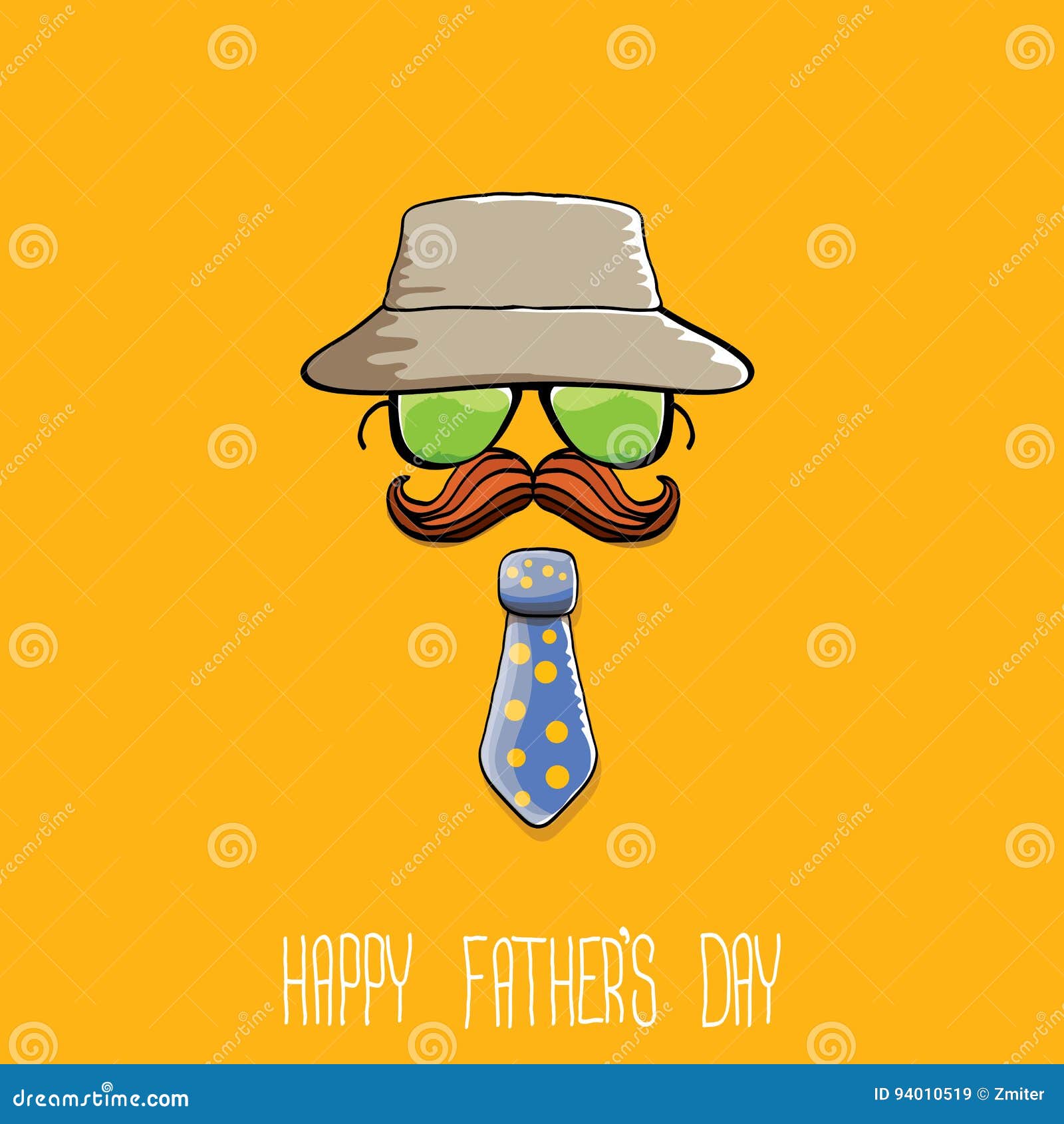 De Gelukkige Kaart Van De Het Beeldverhaalgroet Van De Vadersdag Vector ...