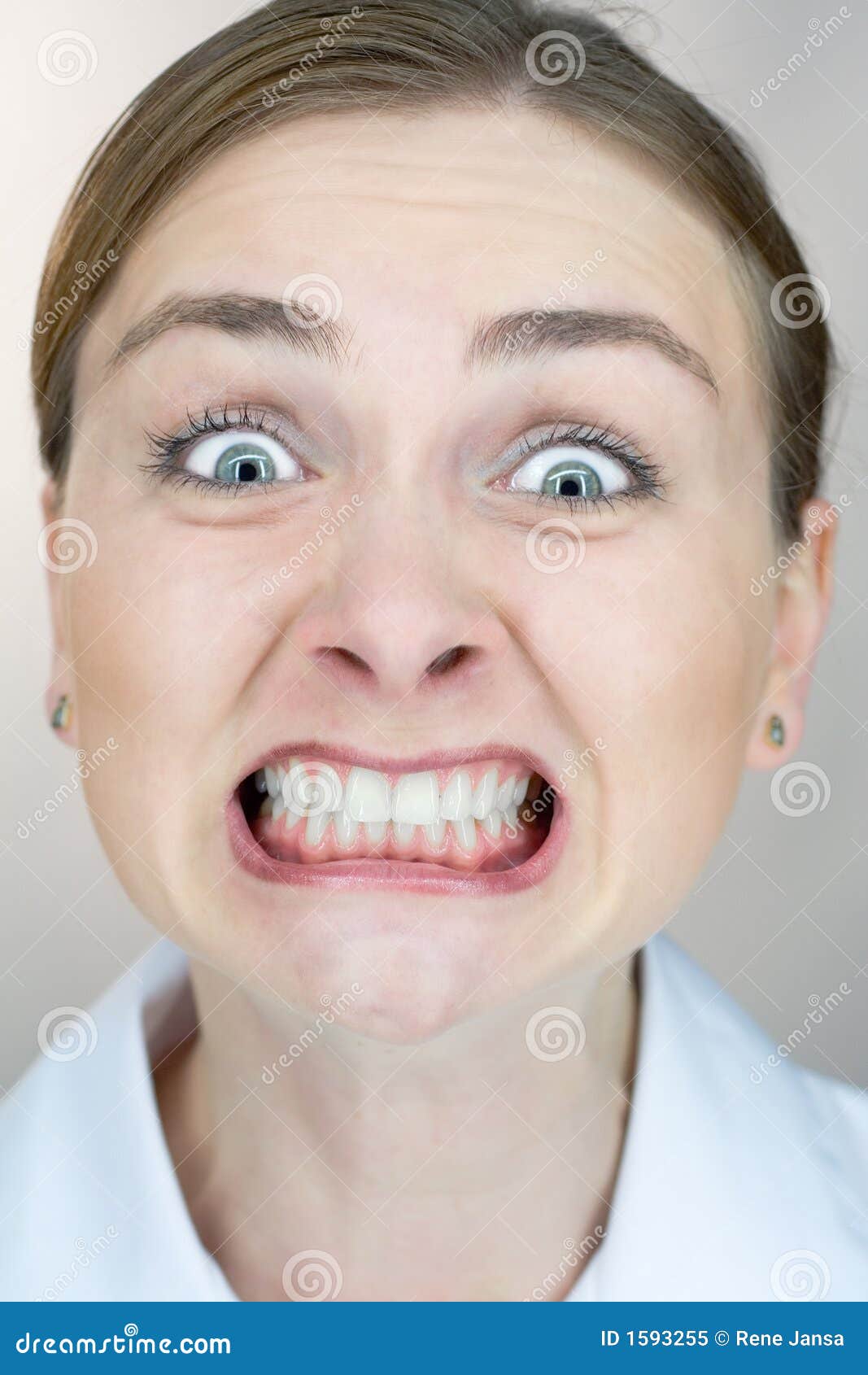 De Gespannen Close-up Van De Uitdrukking Stock Afbeelding - Image of ...